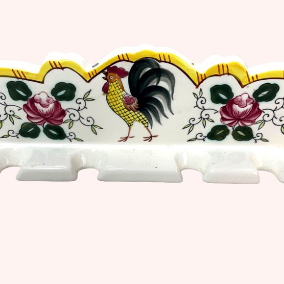 Kitchen | Vintage Ucagco Py Rooster Roses Early Provincial Wall ...